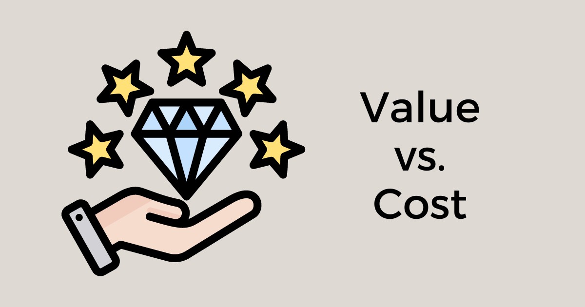 Value Vs Cost Value Vs Cost